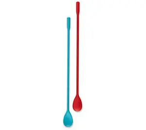 RSVP Set Of Two 10' Silicone Stir Spoons - One-color