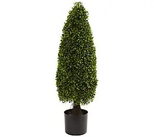 NEARLY NATURAL 3' Boxwood Tower Topiary By - One-color
