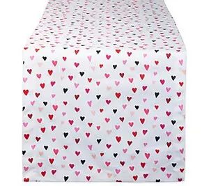 DESIGN IMPORTS 14' X 72' Confetti Hearts Print Able Runner - One-color