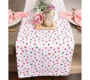 DESIGN IMPORTS 14' X 72' Confetti Hearts Print Able Runner
