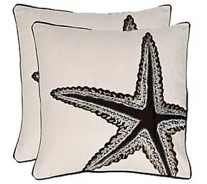 SAFAVIEH Set Of 2 18' X 18' Lucky Star Pillows From Safa Vieh - One-color