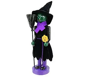 NORTHLIGHT Witch Wooden Halloween Nutcracker - One-color