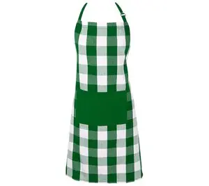 DESIGN IMPORTS Shamrock Green Buffalo Check Che Apron - One-color