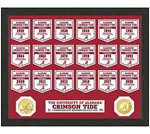 HIGHLAND MINT Alabama Crimson Tide Bronze Coin Banner Collect Ion - One-color