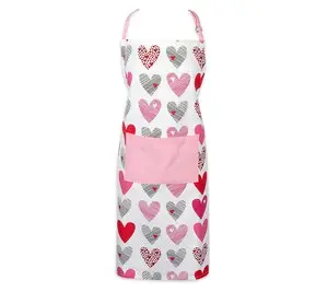 DESIGN IMPORTS Hearts Collage Bib Chef Apron - One-color