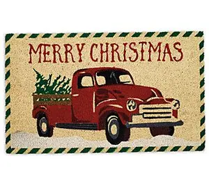 DESIGN IMPORTS Merry Christmas Truck Doormat - One-color