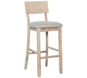 LINON Home Peta Kitchen Bar Stool With Back & P Added Seat - One-color