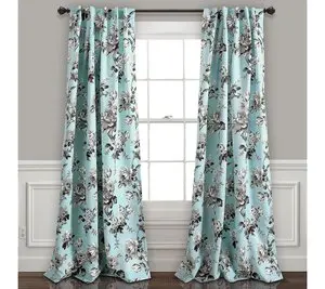 LUSH DECOR Tania Floral Room Darkening Window Curtains Ush Decor - One-color