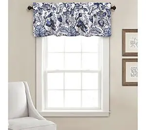 LUSH DECOR Cynthia Jacobean Single Room Darkening Valance Y - One-color