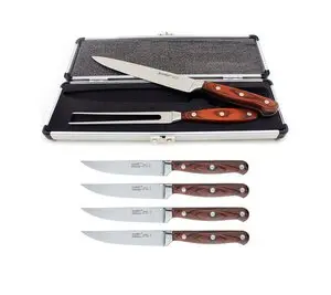 BERGHOFF Pakka Wood 7pc Steak & Carving Set - One-color