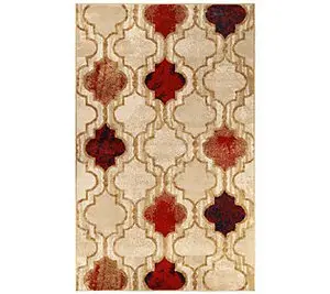 SUPERIOR Moroccan Trellis Modern Geometric Indo Or 5x8 Area Rug - One-color