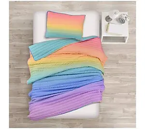 LUSH DECOR Rainbow Ombre Full/qn Quilt