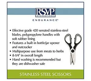 RSVP Kitchen Stainless Steel Scissors