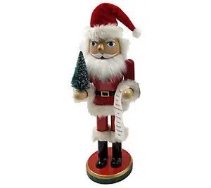 SANTA'S WORKSHOP 14' Santa With Tree & List Nutcracker Santa' S Workshop - One-color
