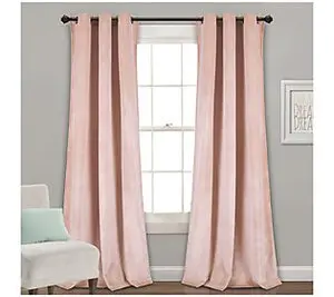 LUSH DECOR Prima Velvet Solid 38' X 84' Window Curtains By - One-color