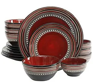 GIBSON HOME Elite Cafe Versailles 16-pc Double Bowl Dinnerware Set - One-color