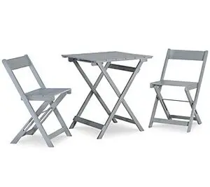 LINON Home Outdoor Riverdale Three-piece Table Chair Set - One-color