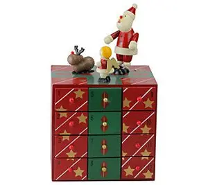 NORTHLIGHT 10.5' Red & Green Advent Storage Cal Endar Box - One-color
