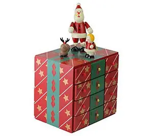 NORTHLIGHT 10.5' Red & Green Advent Storage Cal Endar Box