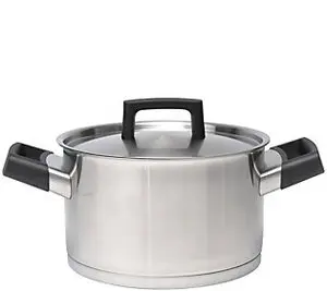BERGHOFF Ron 3.9-qt Stainless Steel Covered Cas Serole - Silver