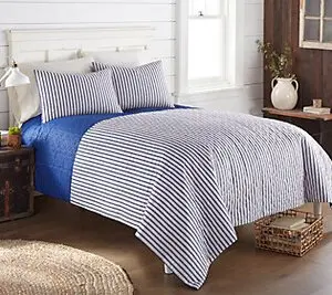 SHAVEL Twin Seersucker 6-in-1 Quilt Set - One-color