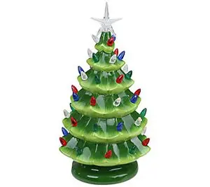 NORTHLIGHT 12.5' Lighted Retro Table Top Tree W / Star Topper - One-color