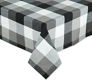 DESIGN IMPORTS 52x52' Tri Color Check Tableclot H - One-color