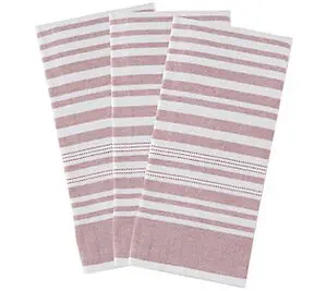 DESIGN IMPORTS Terry Variegated Stripe Kitchen Owel Set/3 - One-color