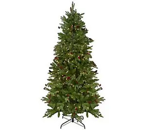 NORTHLIGHT 4.5' Ashcroft Cashmere Pine Xmas Tree Clear D Ura-lit Lights - One-color
