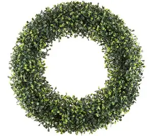 PURE GARDEN 19-1/2' Boxwood Round Wreath By - One-color