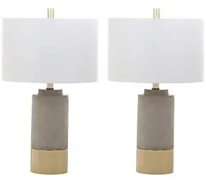 SAFAVIEH Set Of 2 Brown Table Lamps - One-color
