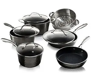 GRANITESTONE 10-piece Hammered Nonstick Cookwar E Set