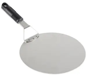RSVP 10' Stainless Steel Angled Oven Spatula - Silver