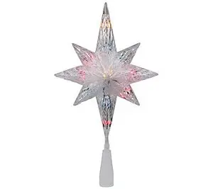 NORTHLIGHT 11' Lighted Clear Star Of Bethlehem Ree Topper - One-color