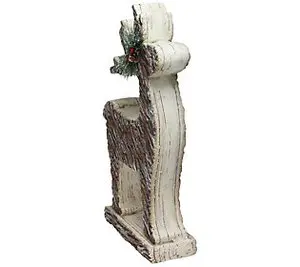 NORTHLIGHT 19' Brwn/silvr Wood Look Deer Statue Decor