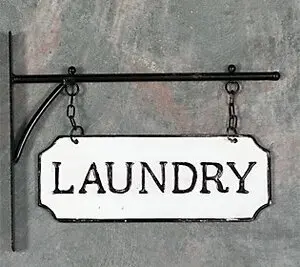 FORESIDE HOME & GARDEN Laundry Hanging Sign