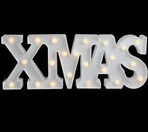 NORTHLIGHT 18.5' White Led Lighted Xmas Marquee Sign