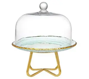 GODINGER Harper Gold Cake Pan With Dome Lid - One-color