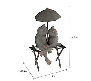 PURE GARDEN Frog Couple Statue Garden Decor