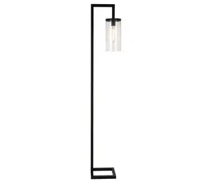 HUDSON&CANAL Hudson & Canal Malva Modern Floor Lamp With See Ed Glass Shade - One-color