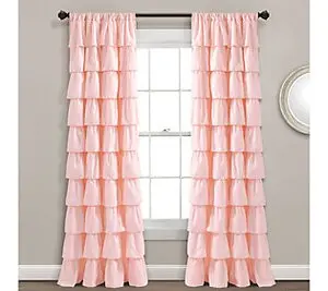LUSH DECOR Ruffle 50' X 84' Single Window Panel Lush De Cor - One-color