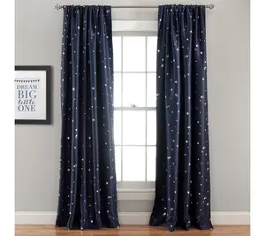 LUSH DECOR Star Blackout 52' X 95' Set Of 2 Window Panels Y - One-color