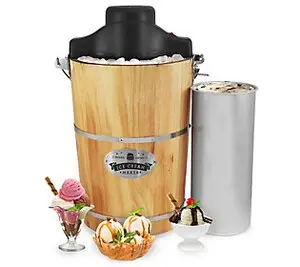 ELITE Gourmet 6-qt Old Fashioned Pine Bucket Ic E Cream Maker - One-color
