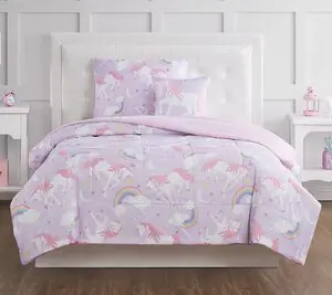 MY WORLD Rainbow Unicorn Full 4-piece Comforter Set - One-color