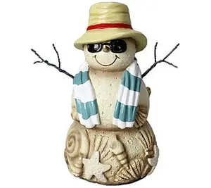 YOUNG'S INC. Youngs 7.3' Beach Christmas Snowman Decor - One-color