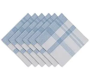 DESIGN IMPORTS Set Of 6 Summer Day Plaid Napkin S - One-color