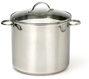 RSVP Stainless Steel 12-qt Induction Stockpot - Silver