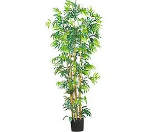 NEARLY NATURAL 6' Multi Bambusa Bamboo Silk Tree Nearly Nat Ural - One-color