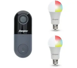 ENERGIZER Wired Smart Doorbell And 2-pack Smart Led Light Bulbs - One-color
