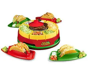 TACO TUESDAY Turntable Taco Bar W/ Taco Holders